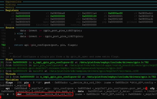 Debugging Memory Corruption in SPI GPIO driver using GDB and Renode